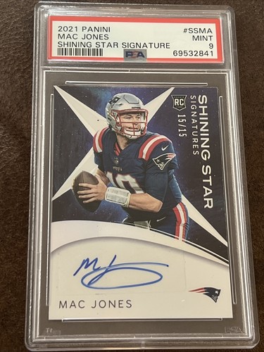 2021 Panini Mac Jones Rookie Card Shinning Star Signature Black 15/15 ...