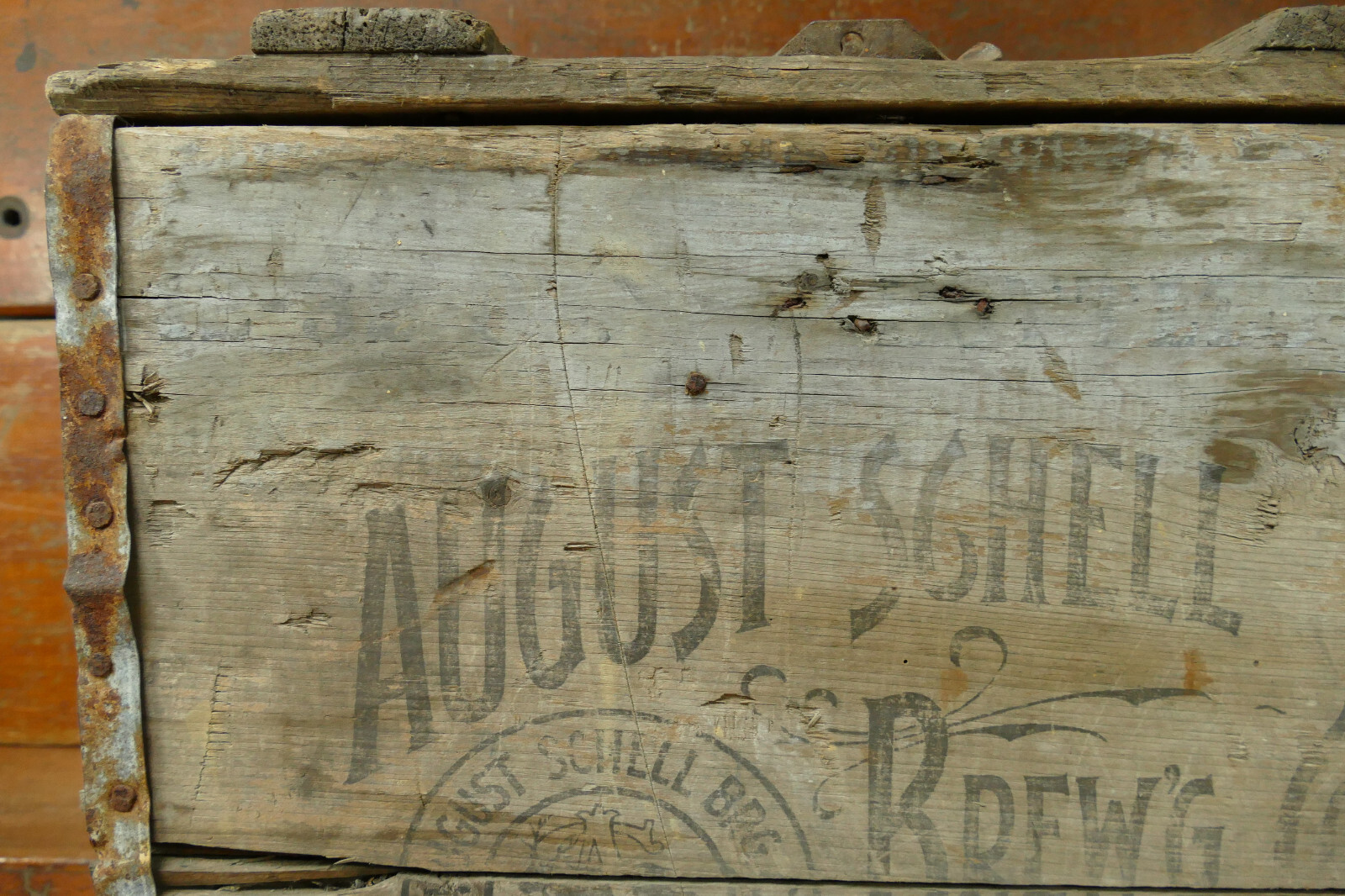 Scarce Rare Vintage Schell’s Deer Brand Beer Wood Bottle Crate Box New ...