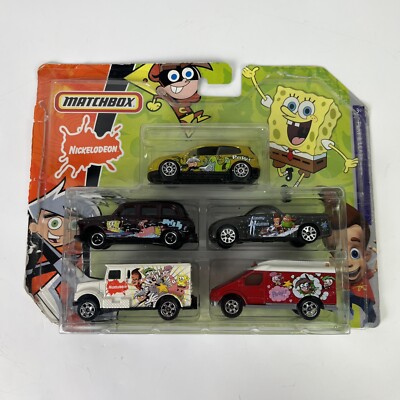 Nickelodeon Matchbox 5 Pack SpongeBob Danny Phantom Jimmy Neutron Rare ...