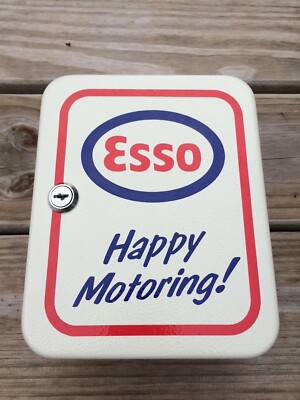 Esso Key Box Service Station Lock Box Steel Key Cabinet Mechanic Gas ...