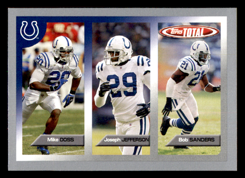 2005 Topps Total Bob Sanders / Mike Doss / Joseph Jefferson Silver #87 ...