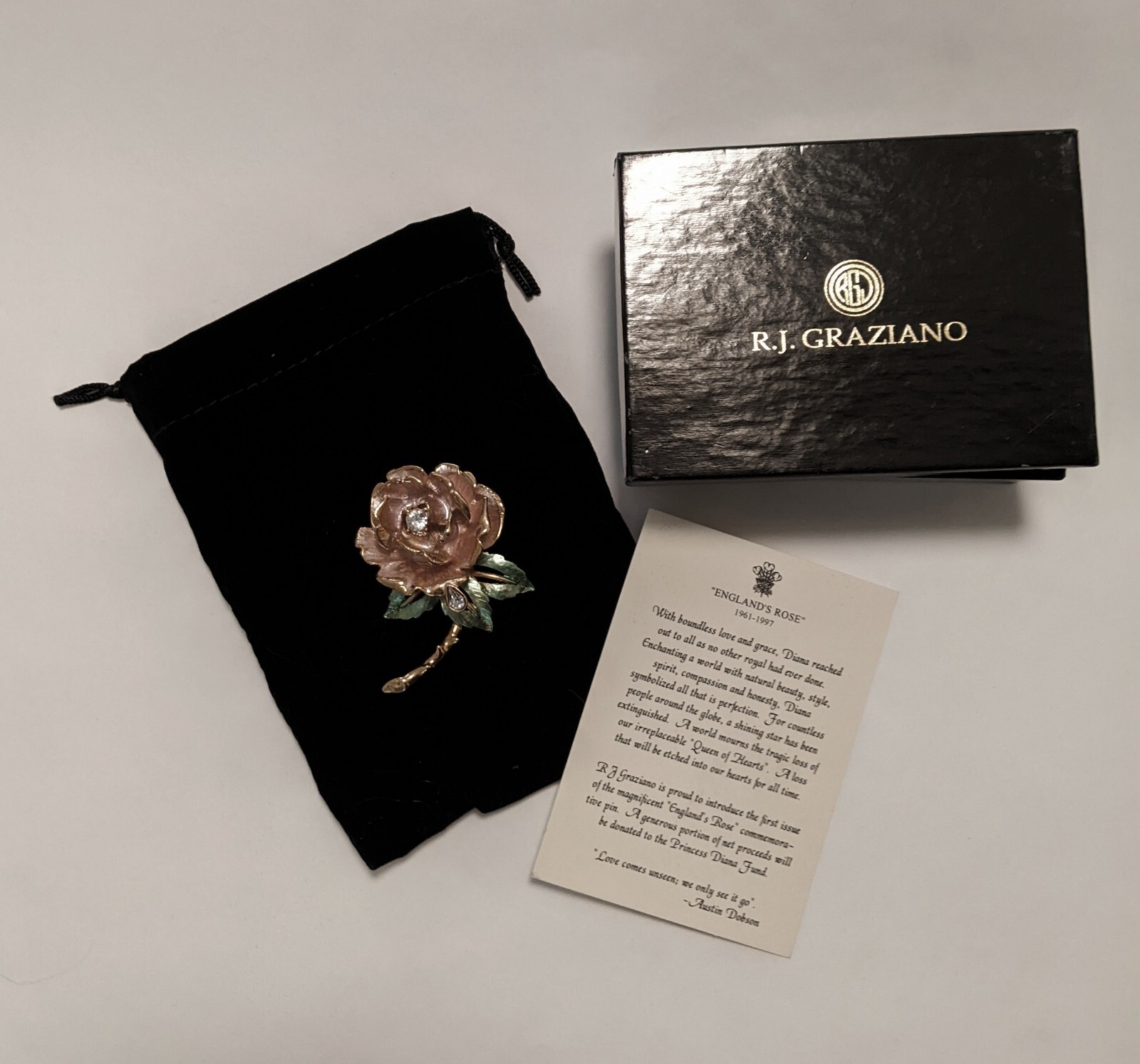 Vintage Englands Rose 1997 R J Graziano princess Dian… - Gem