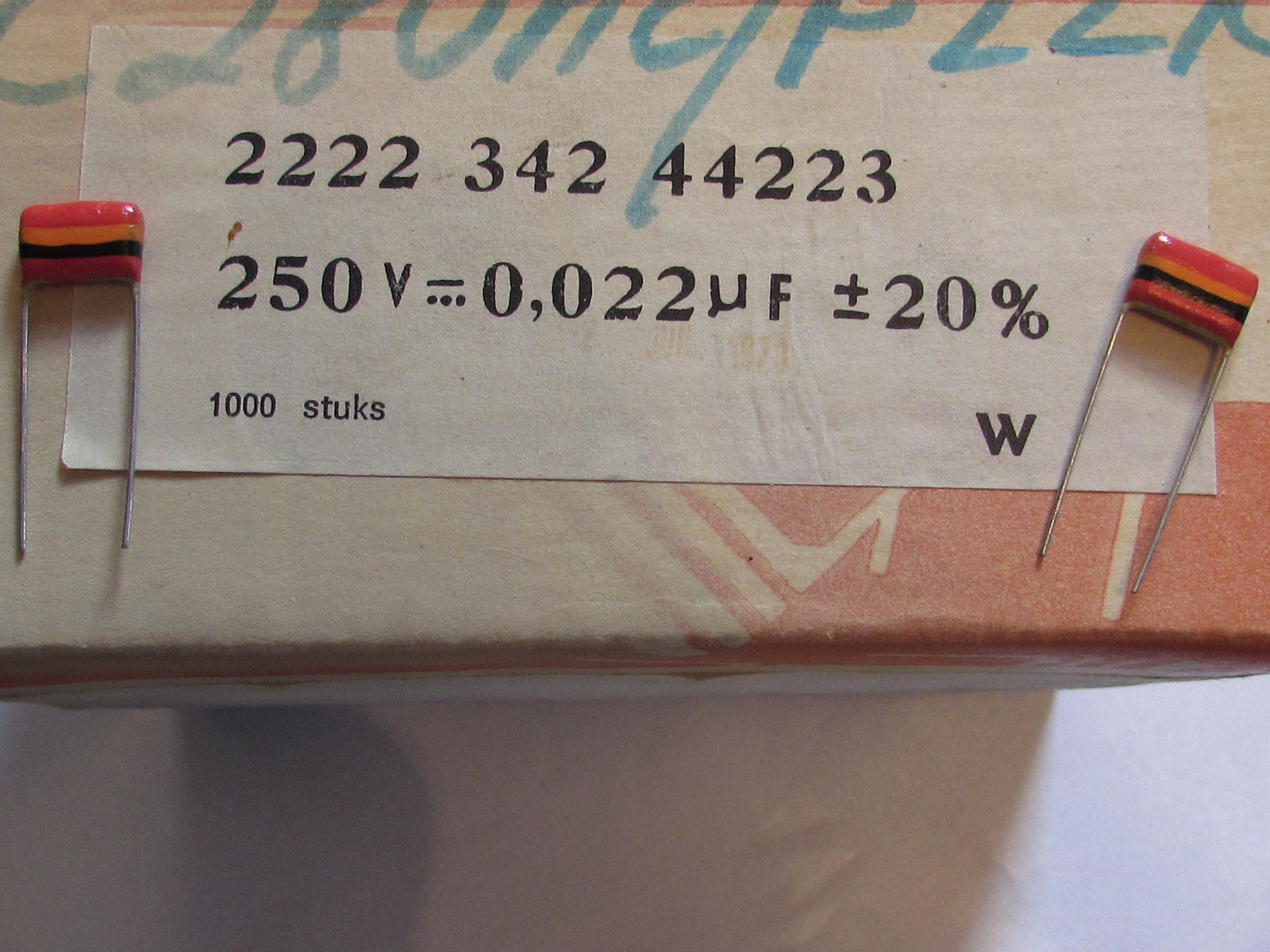 Mullard Tropical Fish Capacitors 0.022uF, 250V, 20%, C280 Tone SHIPS ...