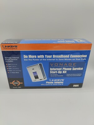 BRAND NEW Linksys Phone Adapter Vonage with 2 Port Voice Over IP VOIP ...