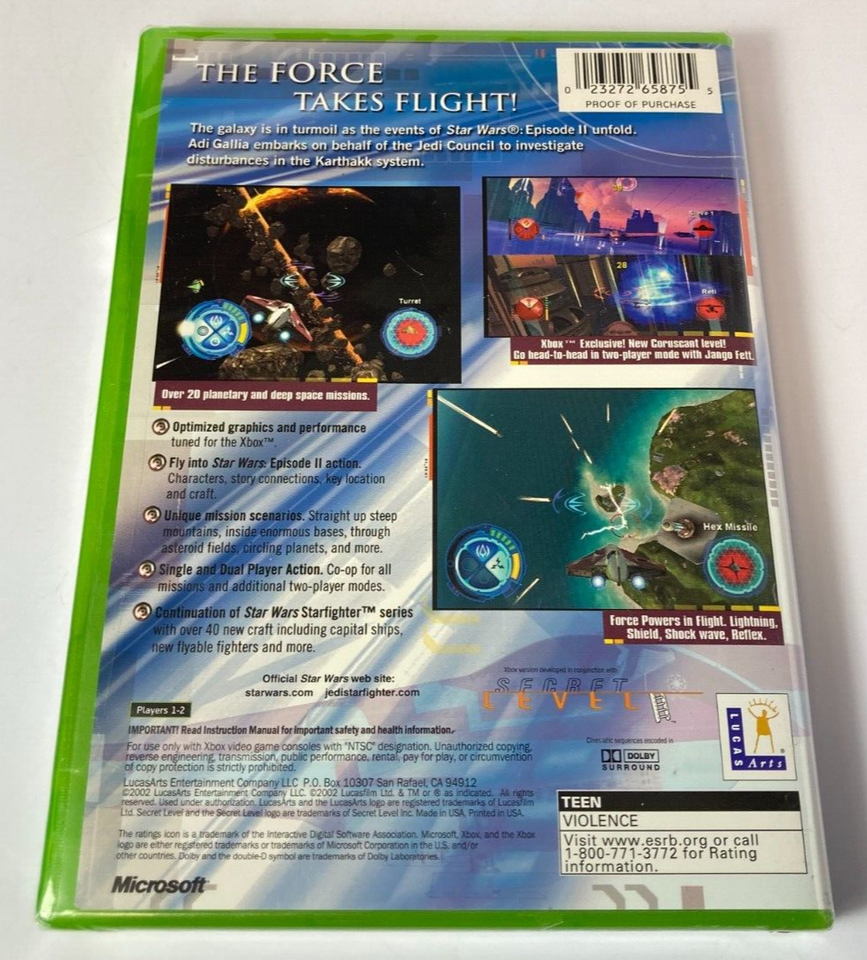 Star Wars Jedi Starfighter Microsoft Xbox *BRAND NEW, GREAT CONDITION ...