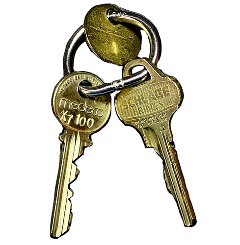 Vtg Janitor Keychain Keys D Ring Fob Schlage Artsy Crafting Prop ...