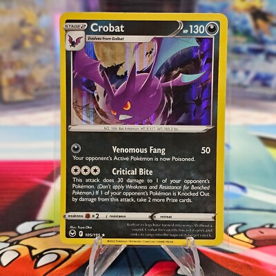 Crobat - 105/195 - Silver Tempest - Pokemon TCG - Holo Rare - NM | eBay