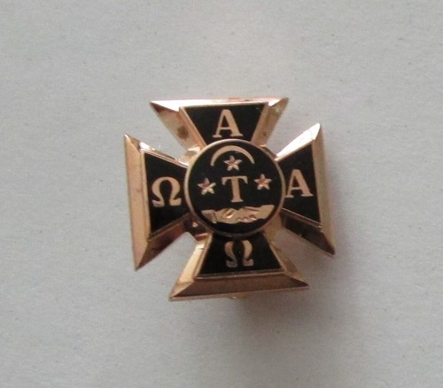 Vintage 1968 Alpha Tau Omega 10K Gold Fraternity Pin w Case 2.93 Grams ...