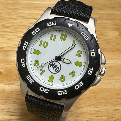 HFC Sweda Quartz Watch Men Silver Black Rotating Bezel Japan Movt New ...