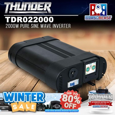 Thunder TDR022000 2000W Pure Sine Wave Inverter | eBay Australia