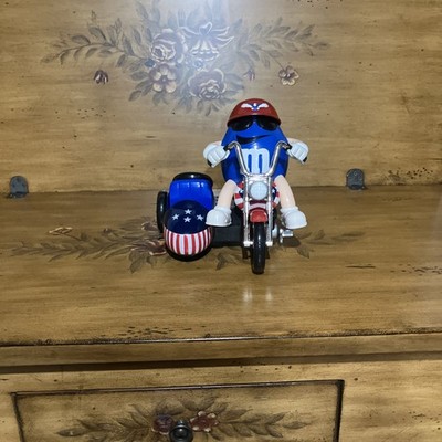 M&M Red White & Blue Motorcycle Candy Dispenser MM Collectible Vintage ...