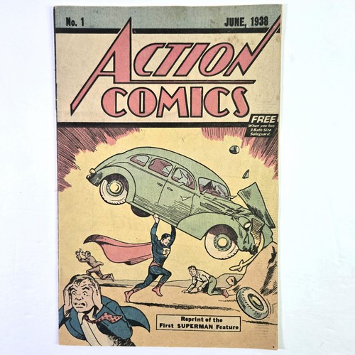 ACTION COMICS #1 - SAFEGUARD AD VARIANT! REPRINT 1ST SUPERMAN! 1976 DC ...