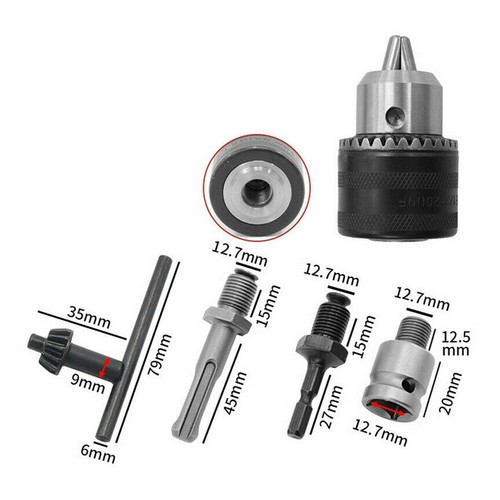 5x Drill Chuck Set For 1.5-13mm Heavy Duty Hammer Conversion Drills ...
