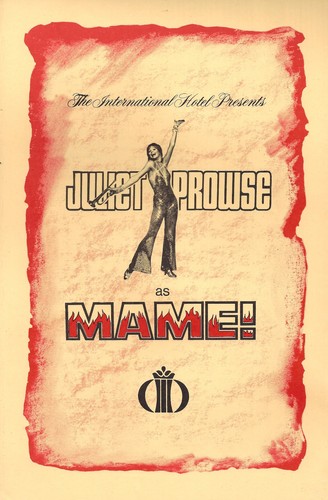 Juliet Prowse "MAME" Jane Connell / Jerry Herman 1970 Las Vegas, Nevada ...
