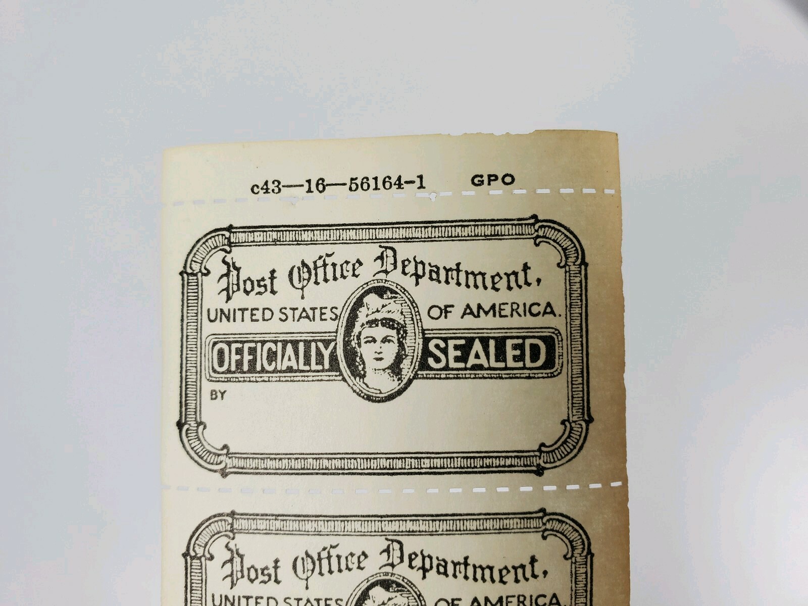 5 Post Office Department Officially Sealed Stamps New #C43-16-56164-1 ...