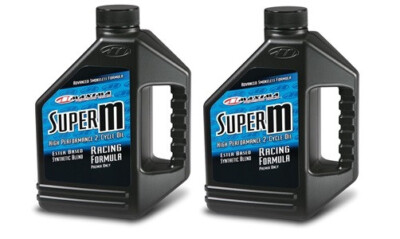 2 Bottles 64oz Maxima Super M Semi-Synthetic Ester 2-Stroke Oil ...