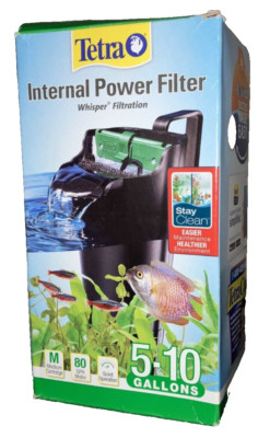 Tetra Internal Power Whisper Filter (5-10 gal) In-Tank w Air Pump ...