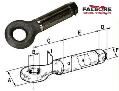 OCCHIONE GIREVOLE GANCIO PER TIMONE CARRELLO MAX KG 6000 OMOLOGATO CAT ...