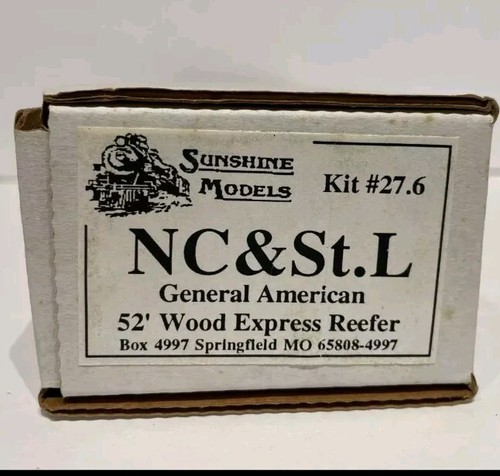 HO Sunshine Models Kit #20.2 NC&St.L General American 52' Wood Express ...