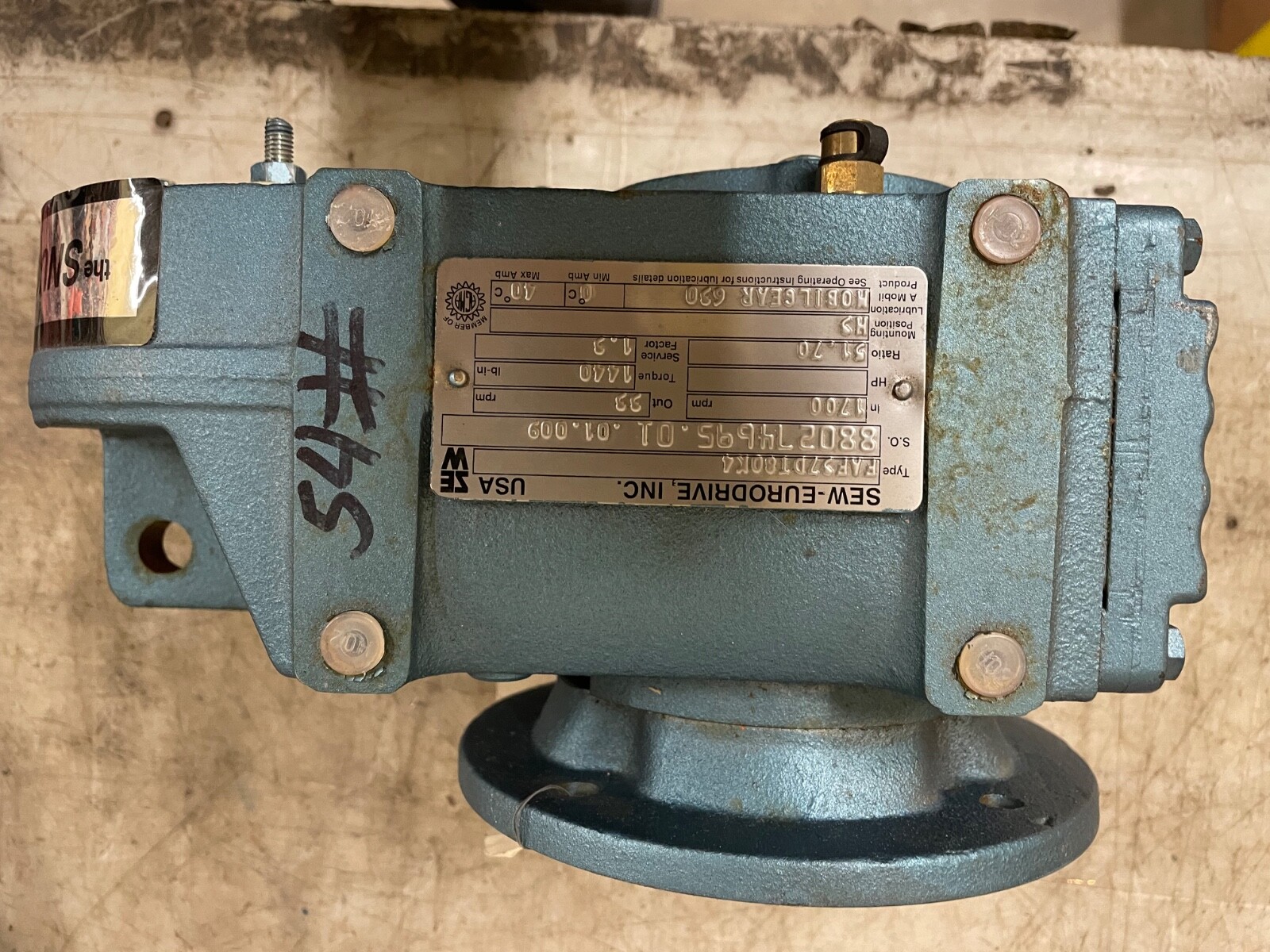SEW Eurodrive Gearbox FAFS7DT80K4, 51.70:1 Ratio, New | eBay