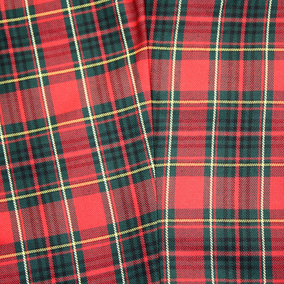 Relco Mens Stay Press Red Stewart Tartan Trousers Sta Press Retro Mod ...