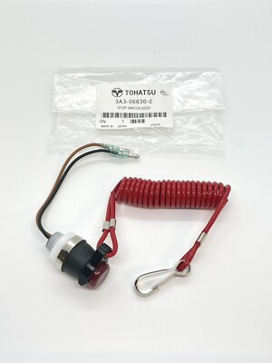 Genuine Tohatsu Outboard Stop/Kill Switch & Lanyard For Control Box 3A3 ...