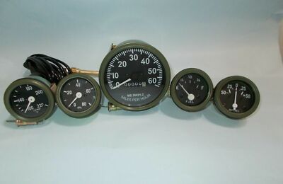 Willys MB Jeep Ford GPW Gauges Kit - Speedometer+Temp+Oil+Fuel+ Ampere ...