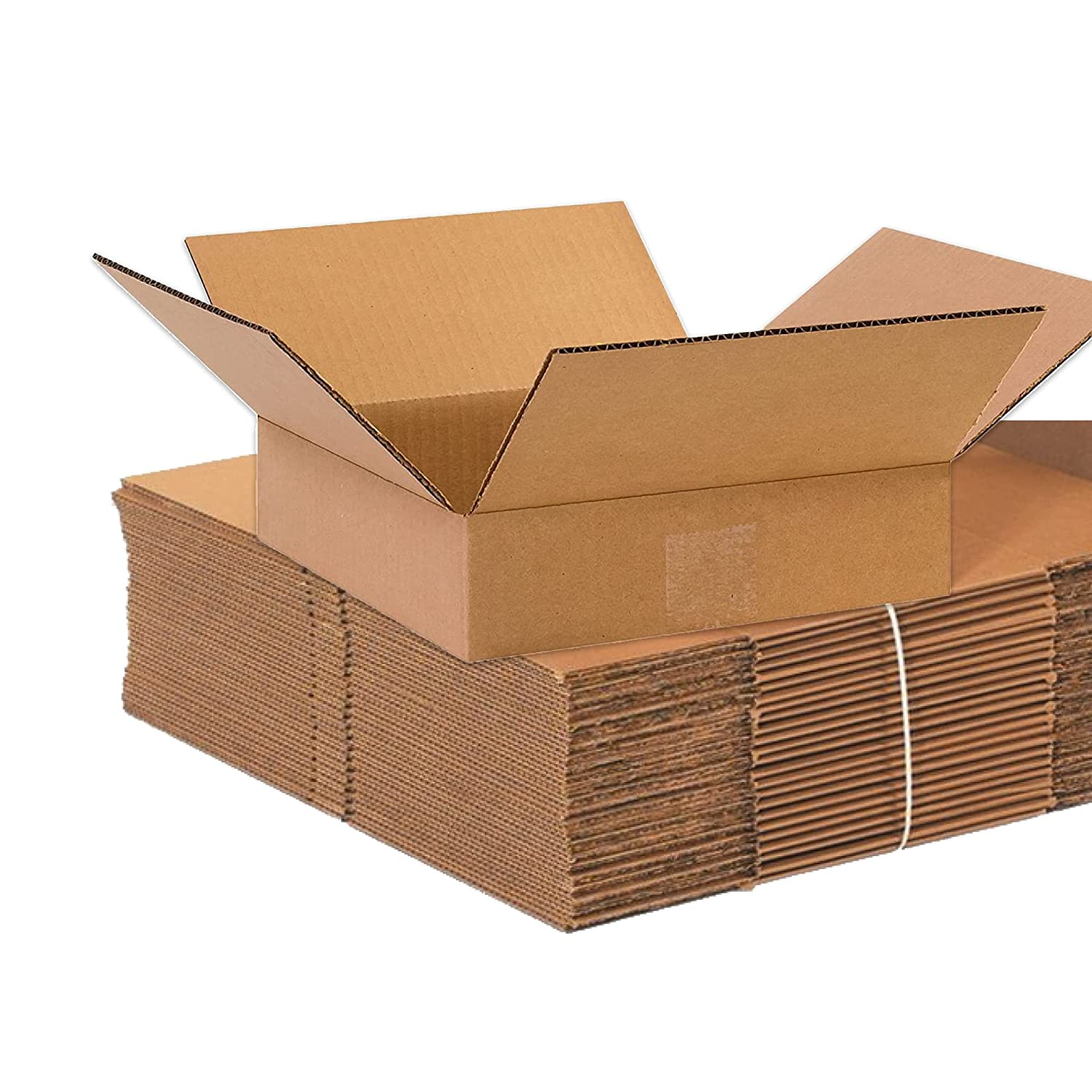 Shipping Boxes Flat 16"L X 16"W X 6"H, 25-Pack | Corrugated Cardboard ...