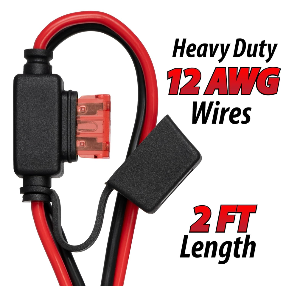 Anderson Power Pole PP45 Connector to 1/4" Ring Terminals Cable – 12 ...