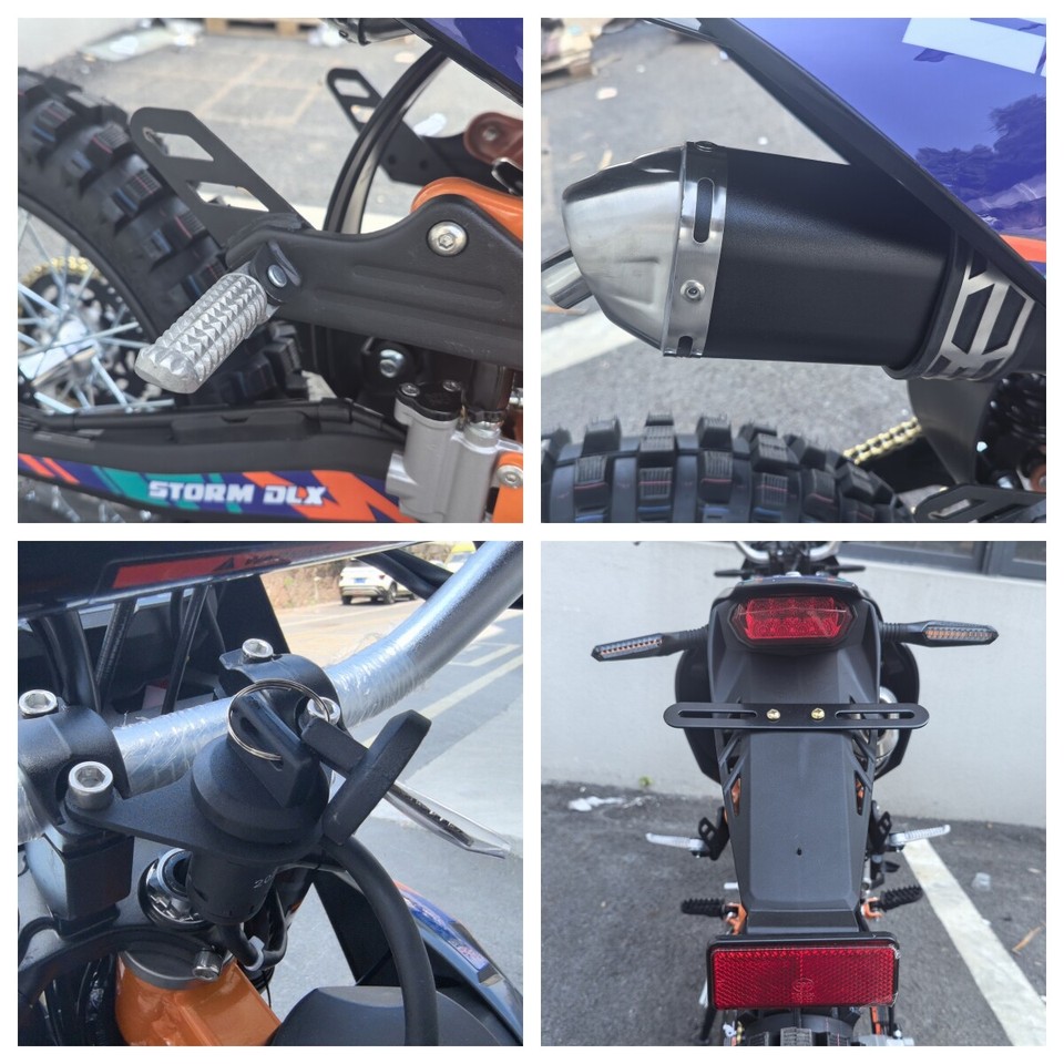 X-PRO Storm DLX 250 Dirt Bike with All LED Lights, 5-Speed Manual ...