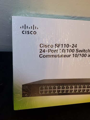 Cisco SF110-24 24-Port 10/100 Desktop Rack-Mountable Switch SF11024NA ...