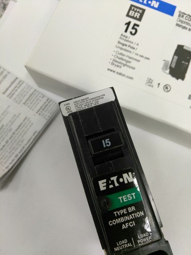 Eaton Cutler-Hammer BRN115AF 15A 120VA , 1P, BR COMBINATION AFCI ...