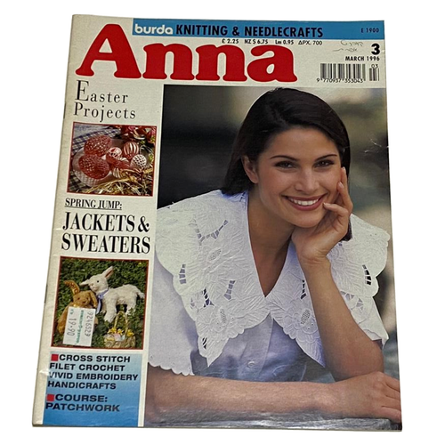 Vintage ANNA Burda Knitting & Needlecrafts Magazine MARCH 1996,Easter ...