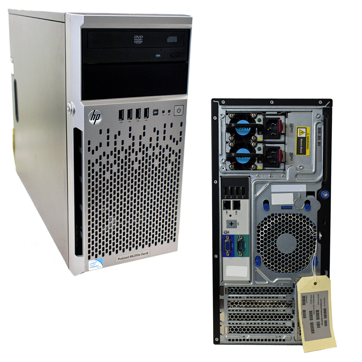 HP ProLiant ML310e G8 V2 Tower G3240 3.10GHz CPU 8GB RAM 2x 300GB HDD ...