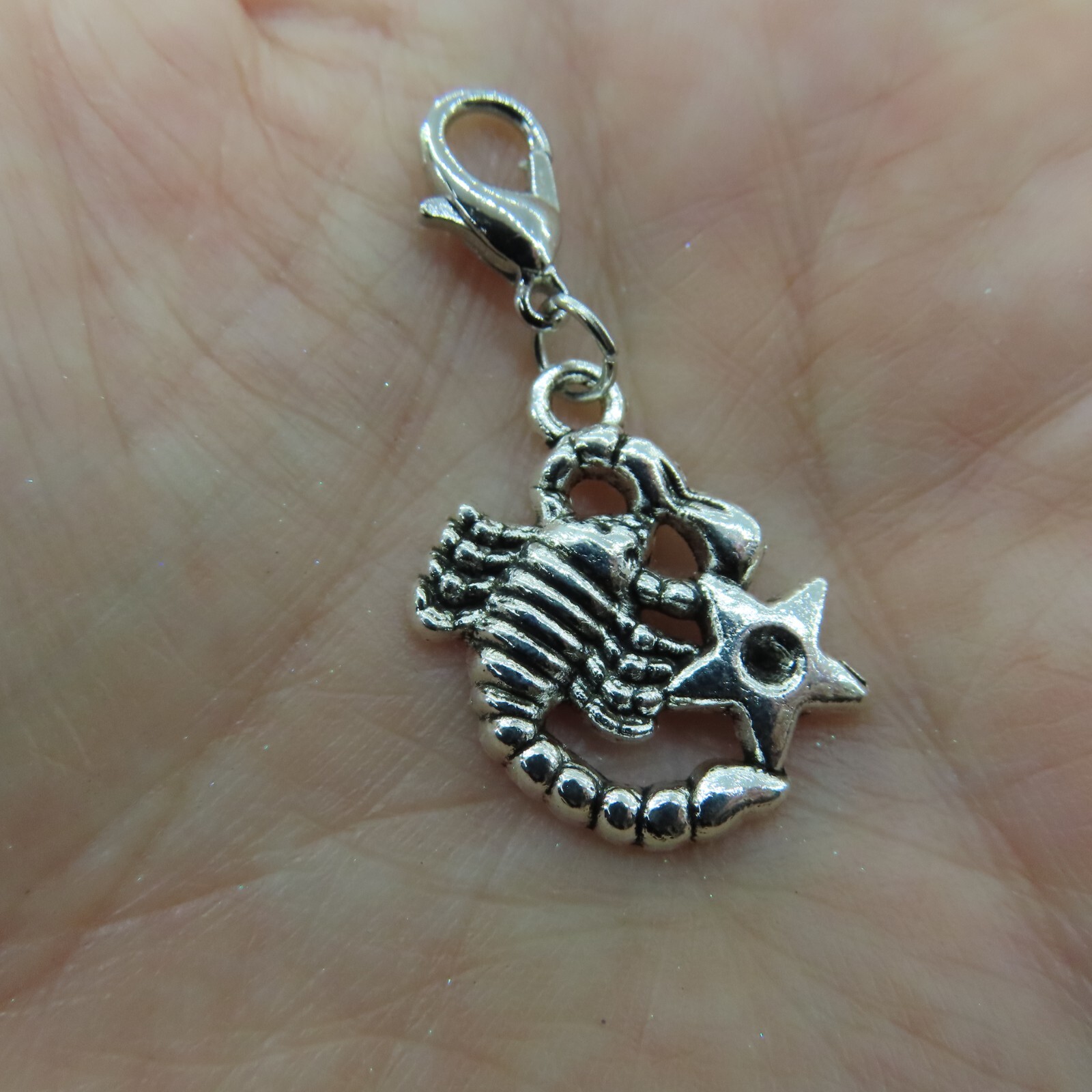 SCORPIO Charm Zipper Pull Keychain Add On Clip Dangle Zodiac Sign ...