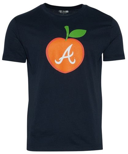 New Era Atlanta Braves MLB Baseball Peach Tree Logo T-shirt Tee XL Blue ...