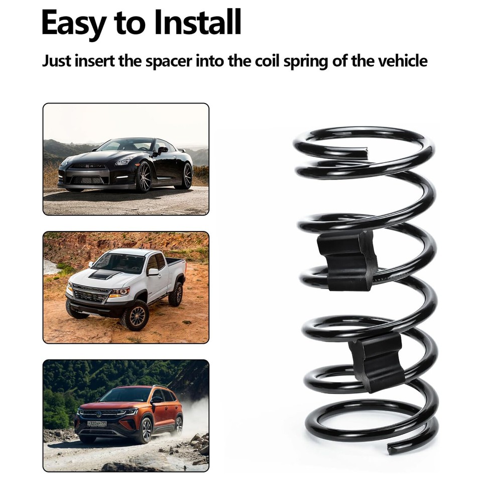 Rubber Coil Spring Spacers Spacer Booster Small Boosters 4 Pcs Front ...