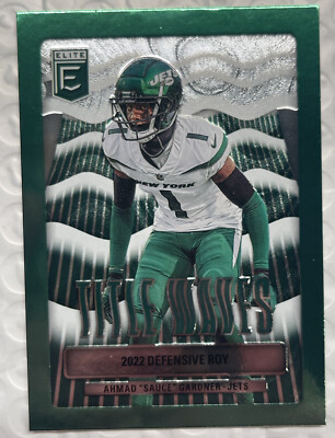 2023 Donruss Elite Ahmad “Sauce” Gardner Green Title Waves #TW-7 New ...