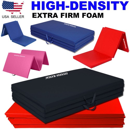 High-Density Firm Foam Folding Mats Four-Fold & Tri-Fold Red Black Blue ...