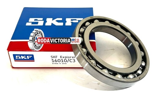 SKF 16010 C3 DEEP GROOVE BALL BEARING, OPEN TYPE, NO SEALS 50x80x10mm ...