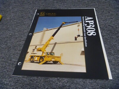 Grove AP308 Carry Deck Crane Specifications & Load Lifting Capacities ...