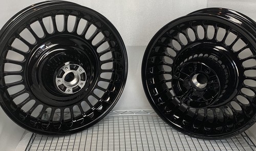 HARLEY 2009 RIMS, TOURING STREET GLIDE 28 SPOKE WHEELS BRIGHT BLACK ...