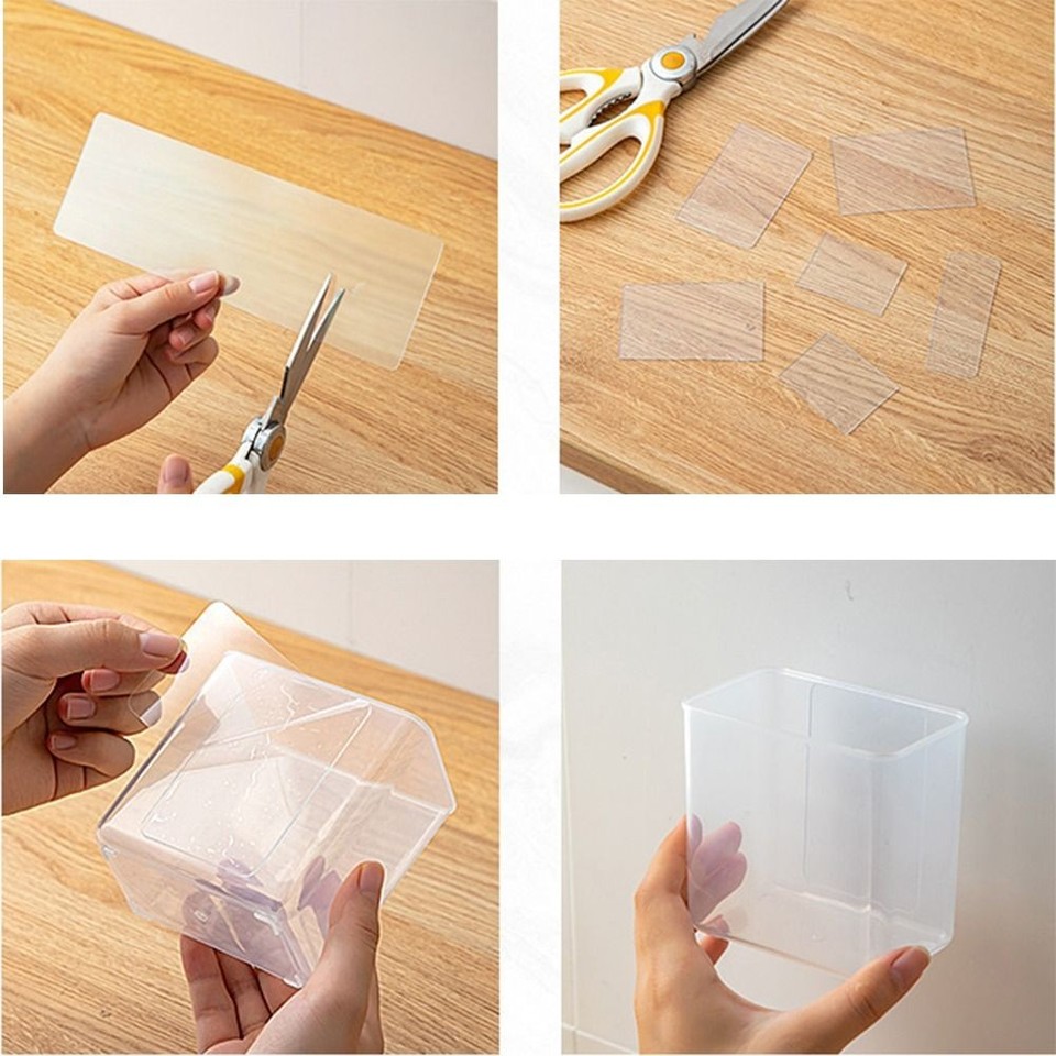 Multifunction Wall-mounted Storage Box PP Transparent Box Kitchen ...