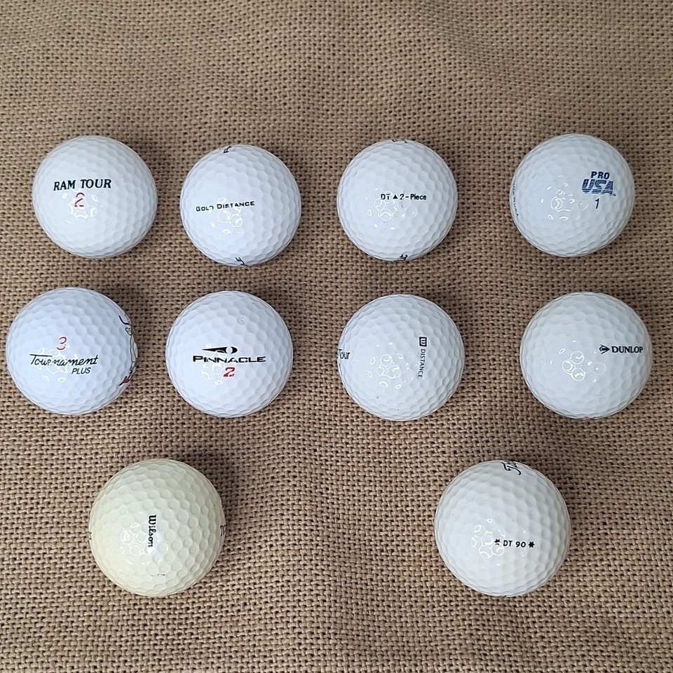 Lot of 10 Collectible Assorted Golf Balls | eBay