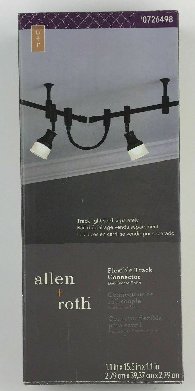 Allen + Roth Flexible Track Light Connector, Dark Bronze 0726498 NEW | eBay