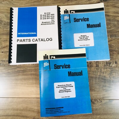 International D312 D360 DT360 D414 DT414 Engine Service Parts Manual ...