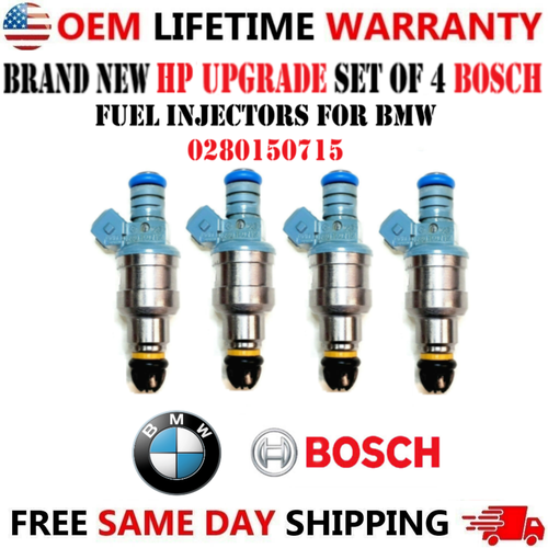 Brand NEW BOSCH HP UPGRADE x4 Fuel Injectors for 1988-1991 BMW 325ix 2 ...