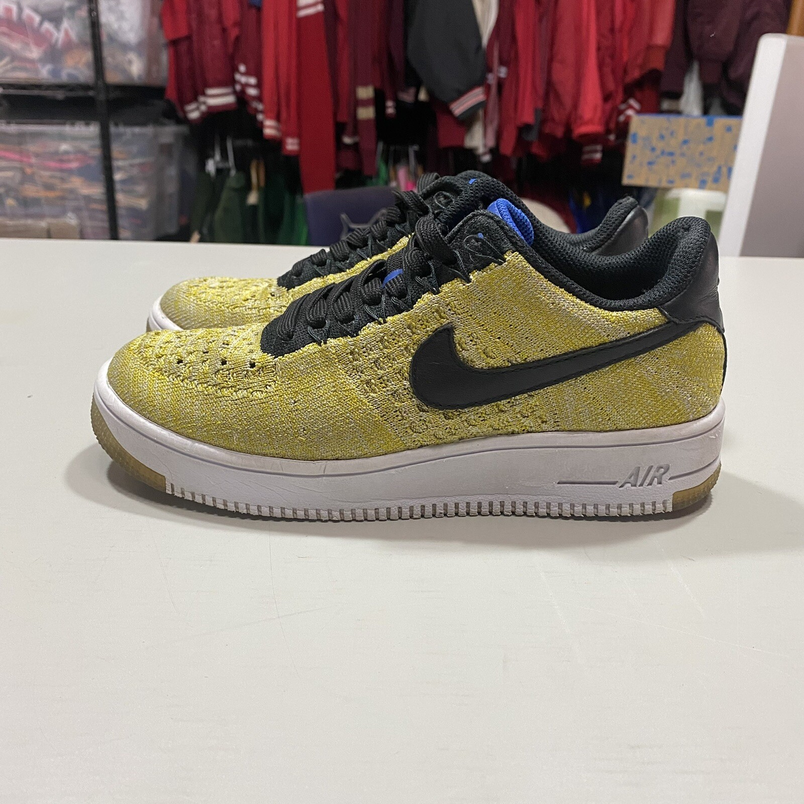 NIKE AF1 FLYKNIT Low “CROCODILE” Gold / Royal Blue Wo… - Gem