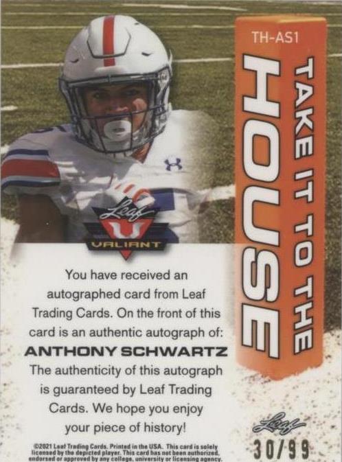 2021 Leaf Valiant Anthony Schwartz #TH-AS1 for sale | eBay