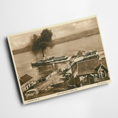 A4 PRINT - Vintage Scotland - Leaving Pier, Innellan | eBay UK